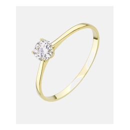 Vanlere Verlobungsring aus 375 Gelbgold mit Zirkonia | Gr.: 49
