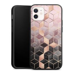 DeinDesign iPhone 12 mini Handy Premium Silikon H&uuml;lle Handyh&uuml;lle schwarz Case Cube Elisabeth Fredriksson Gold & Copper Silikon Premium Case