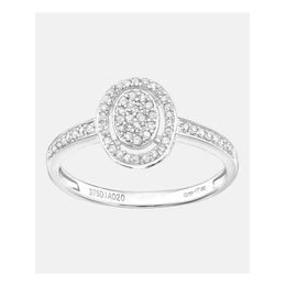 Diamant L'&eacute;ternel Verlobungsring aus 375 Wei&szlig;gold mit 0.20 Karat Diamant | Gr.: 49