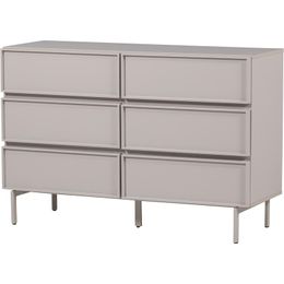 Woood Sideboard &raquo;Tours mit Melamin-MDF und breiter Ausf&uuml;hrung B 120 x T 42 x H 80 cm&laquo; Tragkraft Deckplatte 50 kg, schmutzabweisende Oberfl&auml;che grau 