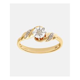 Diamant L'&eacute;ternel Ring aus 375 Wei&szlig;gold mit Diamant | Gr.: 54