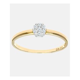 Diamant L'&eacute;ternel Cluster-Ring aus 375 Gelbgold mit Diamant | Gr.: 50