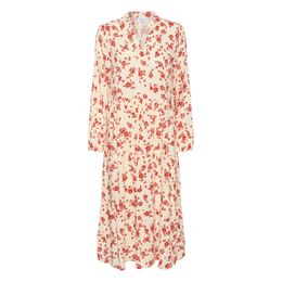 Saint Tropez Kleid 'Eda' Damen Gr&ouml;&szlig;e 42 ecru / rot Sommerkleid