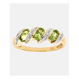 Diamant L'&eacute;ternel Eternity-Ring aus 375 Gelbgold mit Diamant mit Peridot | Gr.: 58