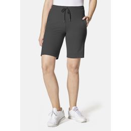 STOOKER WOMEN Damen Shorts "SINA Shorts", grau, Gr. XL, angeraute Sweatware, 95% Baumwolle, 5% Elasthan, Hosen, Stooker SINA Damen Shorts aus