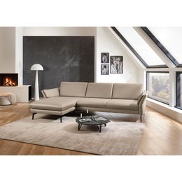 Die PlanBar Ecksofa &raquo;PN-EM23050, L-Form, Breite 289 cm, Leder, bis 120 kg belastbar&laquo; Optional mit Echtleder-R&uuml;cken, Kopfst&uuml;tze, Sitz- und 
