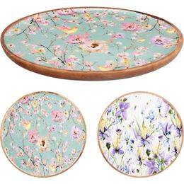 SONSTIGE Deko-Teller Blumendesign