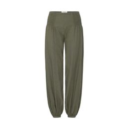 oxmo Damen Loungehose "Loungehose OXNInna Linen Mix Relaxed Fit", gr&uuml;n, Gr. S, Obermaterial: 80% Viskose LENZING LenzingCV. 20% Leinen LI., Hosen
