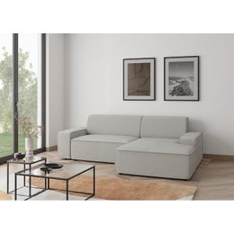 Trendmanufaktur Ecksofa &raquo;Graz, wahlweise mit Sitzvorschub und Bettkasten, L-Form, Breite 246 cm&laquo; in Cord-, haustierfreundlichem LEO Struktur- oder 