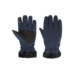 Jack Wolfskin Damen Fleecehandschuhe "HIGHLOFT GLOVE W", blau, Gr. L, Materialmix, Handschuhe, Handschuhe, warm, touchscreen-kompatibel