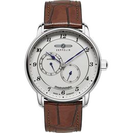 Zeppelin Herren Zeppelin Automatikuhr &raquo;Friedrichshafen&laquo; Armbanduhr, Herrenuhr, Made in Germany, Mechanische Uhr, analog braun Einheitsgr&ouml;&szlig;e