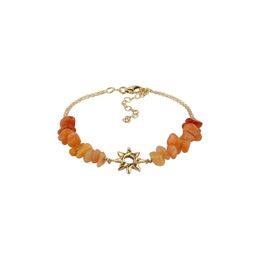 Elli Armband 'Aventurin' Damen Gr&ouml;&szlig;e 16 gold / dunkelorange