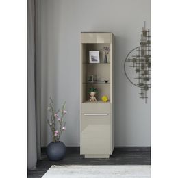 set one by Musterring Standvitrine &raquo;Reno&laquo; 1 Stk. tlg. Mit Sockel in diversen Farben, 193 cm H&ouml;he & Farbauswahl Glas, Holzwerkstoff taupematt lack, B/H