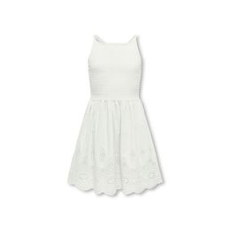 Kids Only M&auml;dchen KIDS Only Sommerkleid &raquo;KOGBONDI LIFE STRAP EMB DRESS WVN&laquo; 1 tlg. mit tollem Spitzenrock wei&szlig; 134, N-Gr