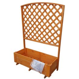 Promadino Spalier mit Pflanzkasten, BxT: 91x41 cm, versch. H&ouml;hen braun Massivholz B/H/T: 91cm x 130cm x 41cm