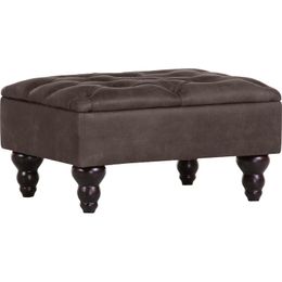 GUTMANN FACTORY Hocker &raquo;Amazonas, Polsterhocker mit Anilinleder-Bezug, Breite 230 cm&laquo; Sitzpolsterung: formstabiler Poly&auml;therschaum braun B/H/T: 68cm x 36cm x 51cm, 