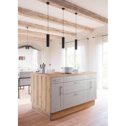 Optifit Pantryk&uuml;che &raquo;Ahus&laquo; K&uuml;cheninsel, Breite 150 cm, wahlweise mit Kochfeld grau B/H/T: 150cm x 90,8cm x 95cm,mit E-Ger&auml;ten