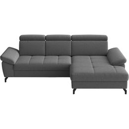 Sit & More sit&more Ecksofa &raquo;Vanity, L-Form, B: 264 cm,&laquo; Inkl.Sitz-,Kopf-und Armteilverstellung grau 95% Polyester 5% Polyamid B/H/T: 264cm x 84cm x 181cm, 