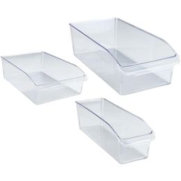 Wenko Aufbewahrungssystem &raquo;K&uuml;hlschrank-Organizer-Set&laquo; Boxen f&uuml;r Vorr&auml;te & Lebensmittel, f&uuml;r K&uuml;hlschrank & Vorratsschrank transparent Kunststoff 