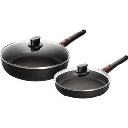 WOLL Pfannen-Set &raquo;MADE IN GERMANY - Eco Lite QXR&laquo; Aluminium Set, 4 Stk. tlg. Abnehmbarer Stiel, Antihaftbeschichtet schwarz &Oslash; 28cm + H&ouml;he 7cm