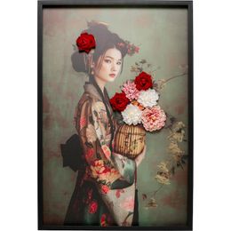 Leinwandbild &raquo;Kimono Girl 84x124cm&laquo; 1 bunt Polyester B/H/T: 83,6cm x 123,6cm x 4,5cm, Hochformat