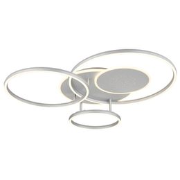 Globo LIGHTING Deckenleuchte &raquo;JOHNSON&laquo; LED-Modul 1 Stk. Smarte LED-Deckenleuchte, dimmbar, Fernbedienung, flexibel wei&szlig; 1, &Oslash; 51,5cm H: 13cm, 1 Stk.