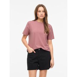Vila Damen Kurzarmshirt &raquo;VINORA S/S T-SHIRT - NOOS&laquo; Baumwollmischung, regular fit rosa M