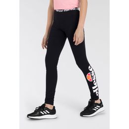 Ellesse M&auml;dchen Leggings "FABI", schwarz, Gr. 140, Obermaterial: 95% Baumwolle, 5% Elasthan, Hosen, mit Logodruck, aus Baumwolle und Elasthan