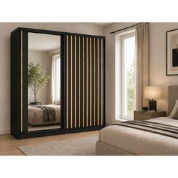 Home Affaire Kleiderschrank &raquo;VILLEFRANCHE modern mit viel Stauraum, F&auml;cher & Kleiderstange, Spiegel&laquo; Garderobe in 3 Breiten (155, 205, 248 cm), 