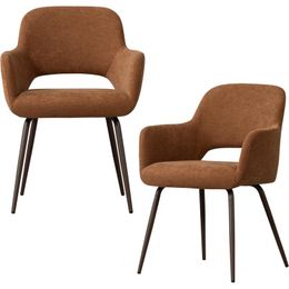Woood Esszimmerstuhl &raquo;Jenny mit Hope-Gewebtem Bezug und Metallgestell, B 58 x T 58 x H 80 cm&laquo; (Set) 2 Stk.(Set, 2 St) durchschnittliche Sitzh&ouml;he, 