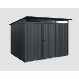 EcoStar Ger&auml;tehaus 'Trend-P Typ 3' anthrazitgrau 302,8 x 238 cm, mit Einzelt&uuml;r