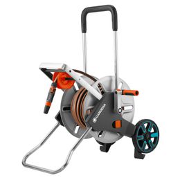 Gardena Schlauchwagen-Set 'CleverRoll M Easy Metall' silbern, orange 25 m Schlauchkapazit&auml;t