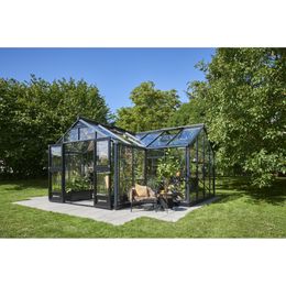 JULIANA Gew&auml;chshaus 'Orangerie' 296 x 583 cm mit 3 mm Sicherheitsglas anthrazit