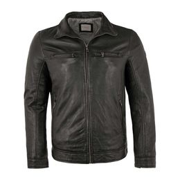 Bugatti Lederjacke Kunstfell Lammnappa in Schwarz | Gr.: 58