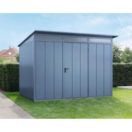 EcoStar Ger&auml;tehaus 'Elegant-P Typ 3' taubenblau 302,8 x 238 cm, mit Einzelt&uuml;r