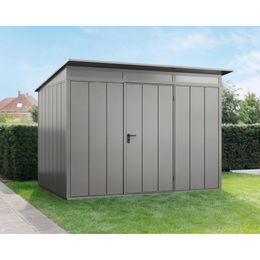 EcoStar Ger&auml;tehaus 'Elegant-P Typ 3' graualuminium 302,8 x 238 cm, mit Einzelt&uuml;r