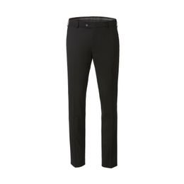 MEYER Herren Chinos "Roma 9-303"schwarz, Gr. 52, unifarben, 54% Polyester, 44% Wolle, 2% Elasthan, Hosen, aus Gabardine-Wolle