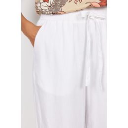 soyaconcept Damen Schlupfhose "SC-INA 12-C"wei&szlig;, Gr. XL, unifarben, Web, Obermaterial: 55% Leinen, 45% Viskose, Hosen, Viskosemischung mit Leinen