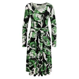Aniston SELECTED Jerseykleid in hellgr&uuml;n-dunkelgr&uuml;n-schwarz-wei&szlig; | Gr.: 38