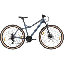 Bikestar Mountainbike 21 Gang Shimano RD-TY300 Schaltwerk Kettenschaltung f&uuml;r Damen und Herren, Kettenschaltung blau 46cm, 29 Zoll (73,66cm) Mountainbike