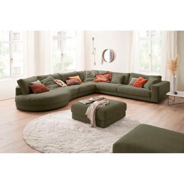3C Candy Ecksofa &raquo;Enisa II, bequem und komfortabel, Mega Familiensofa, L-Form&laquo; incl. 3 Flatterkissen, wahlweise mit Flecken-Schutz-Bezug Easy care 