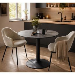 ACTONA GROUP Esstisch &raquo;Ibiza, Runder K&uuml;chentisch - pflegeleicht, platzsparend & robust&laquo; Tisch, Tulpentisch, 1 Stk. tlg. Cafetisch, Esstisch rund &Oslash; 80 