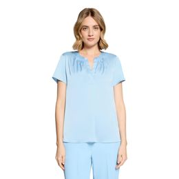 Betty Barclay Damen Satinbluse "Damen kurzarm", blau, Gr. 38, Obermaterial: 97% Polyester, 3% Elasthan, Blusen