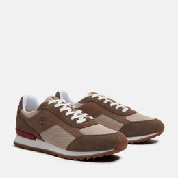 Timberland Herren Sneaker "SCOUT HEIGHTS - LOW LACE SNEAKER", Gr. 43, braun, Leder, Textil, Schuhe