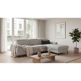 exxpo - sofa fashion Ecksofa &raquo;TAOS bequem, komfortabel durch Kopfteilverstellung, Breite 281cm&laquo; inkl. Bettfunktion und Bettkasten,toller Sitzkomfort, 