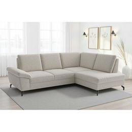 Sit & More sit&more Ecksofa &raquo;Chelsea L-Form, B: 264 cm, mit Armteil-& Sitztiefenverstellung&laquo; optional Schlaffunktion und Bettkasten beige 100% Polyester B/H/T: 