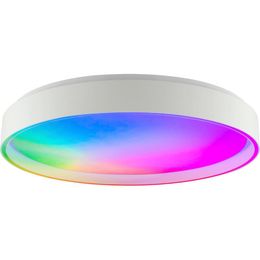 LED Deckenleuchte &raquo;Coralia&laquo; LED-Modul 1 Stk. warmwei&szlig; - kaltwei&szlig; &Oslash; 49 cm, Intense RGB, 4400 lm, CCT 3000-6500 K, dimmbar, wei&szlig; 1, &Oslash; 49cm H: 8cm, 1 Stk