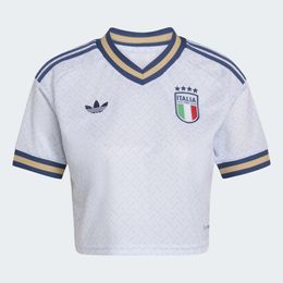adidas Performance Trikot 'Italy 26 Away Cropped' Damen Gr&ouml;&szlig;e XXS blau / gelb / offwhite