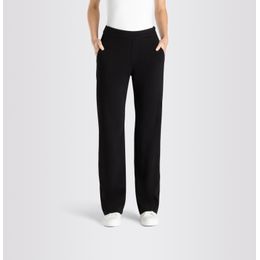 MAC Damen Bootcuthose "CHIARA", schwarz, Gr. 38, Flanell, Obermaterial: 63% Viskose, 33% Polyamid, 4% Elasthan, Hosen, Bootcut-Form in figurbetonter
