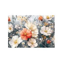 WALLARENA Fototapete Blumen in Beige | Gr.: 150 x 105 cm